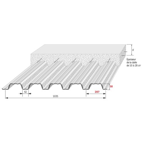 Fabricant plancher collaborant, profilcoffre, allègement poids plancher