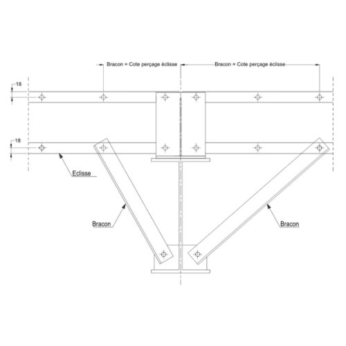 Eclisse couvertine pliage finition pour bardage en acier